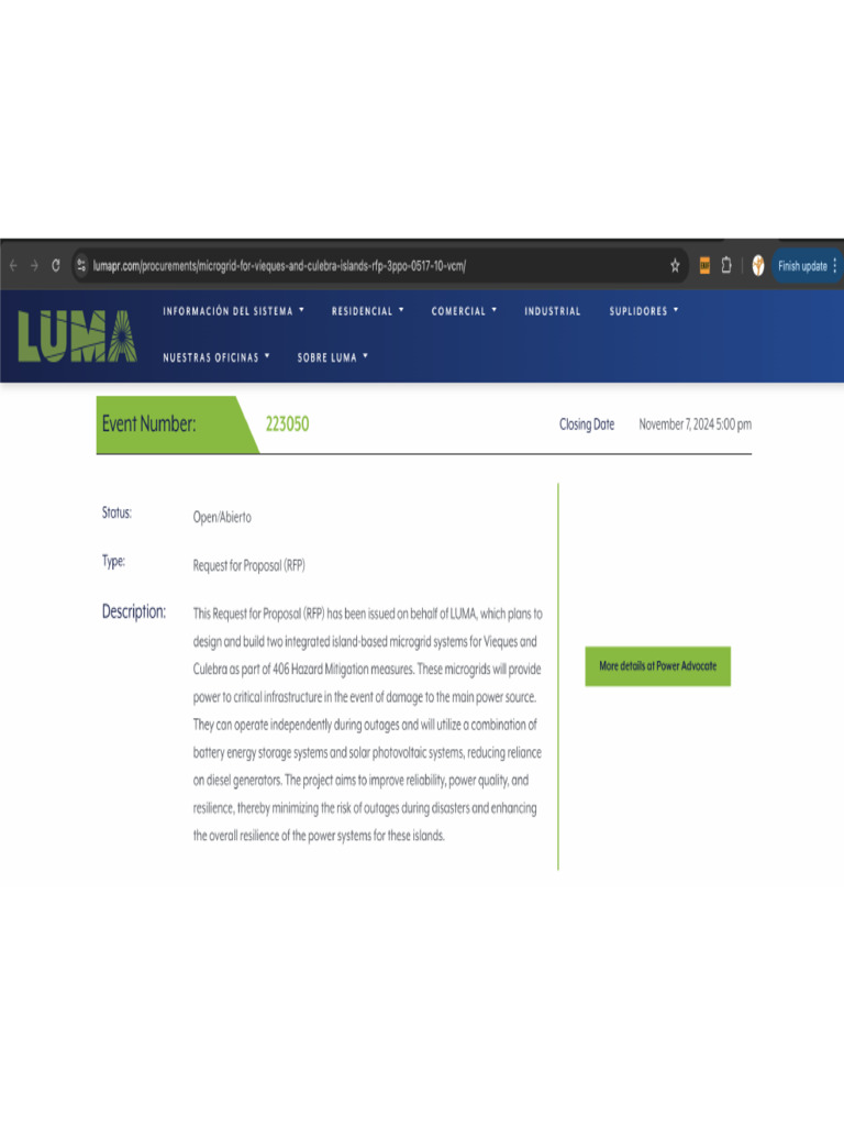 Vieques & Culebra Microgrid RFP Access | PDF | Distributed Generation | Request For Proposal