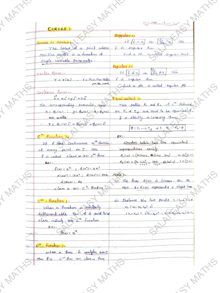 Unit 4 Differential Geometry | PDF