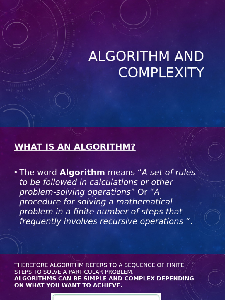 LESSON 1 5 Algorithm and Complexity | PDF LESSON 1 5 Algorithm and Complexity | PDF