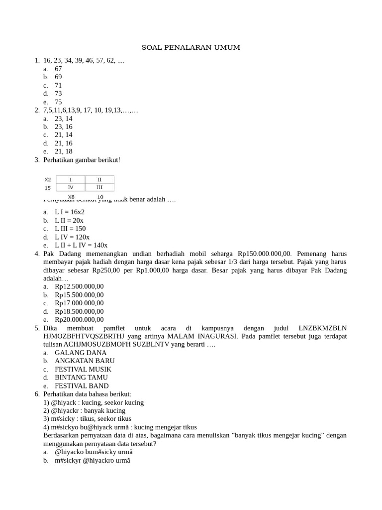 SOAL PENALARAN UMUM II | PDF