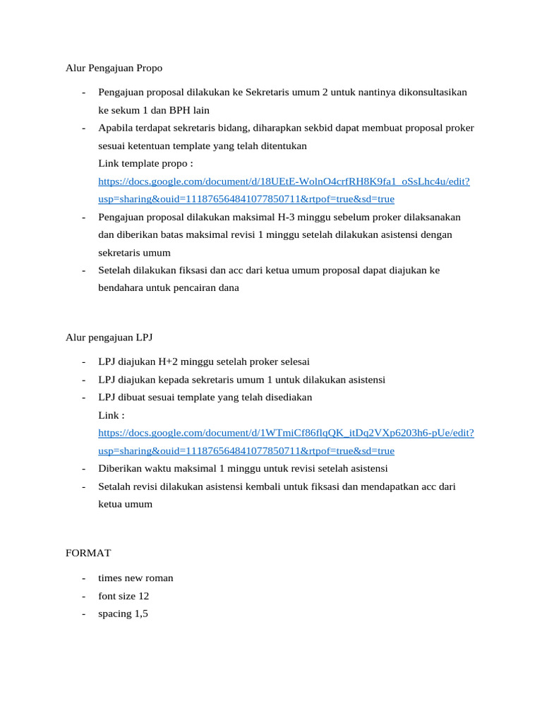 Alur Pengajuan Propo & LPJ | PDF | Business