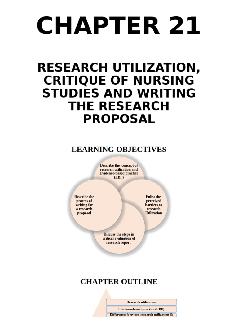 Chapter 21 Research Utilization Critique of Nursing Studies and Writing ...