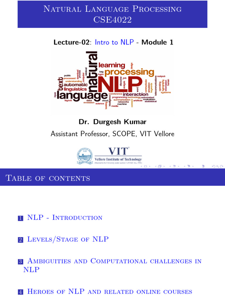3-M01 - Stage of NLP and Application of NLP-18!07!2024 | PDF