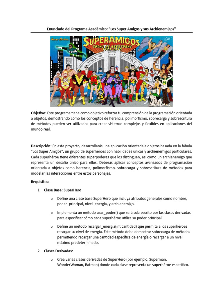 Los Super Amigos Y Sus Archienemigos Pdf Superhéroes Objeto