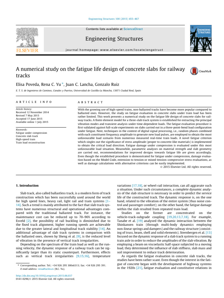 A Numerical Study On The Fatigue Life Design of Concrete Slabs For ...