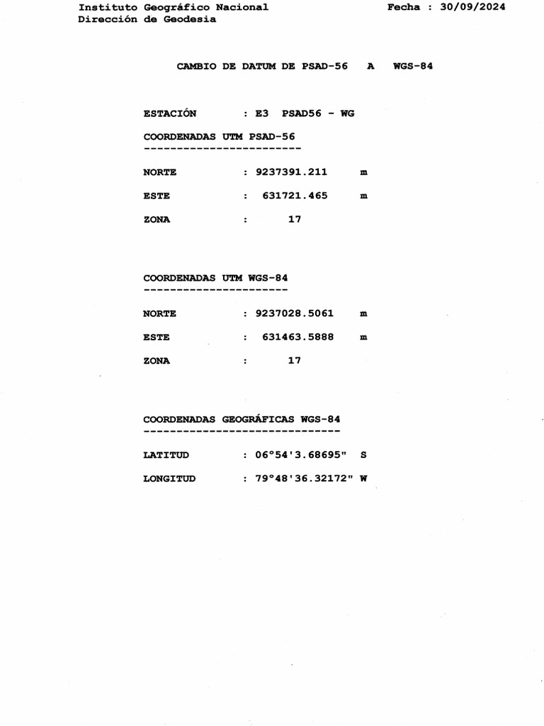 Conversión de Coordenadas | PDF