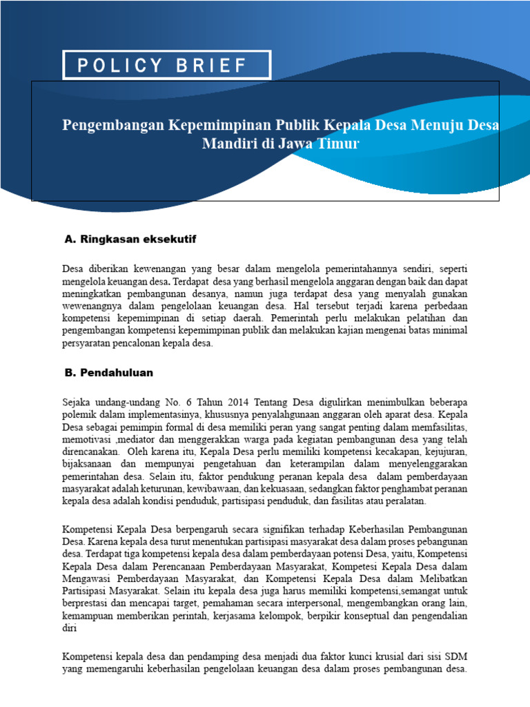 Policy Brief Wildan | PDF