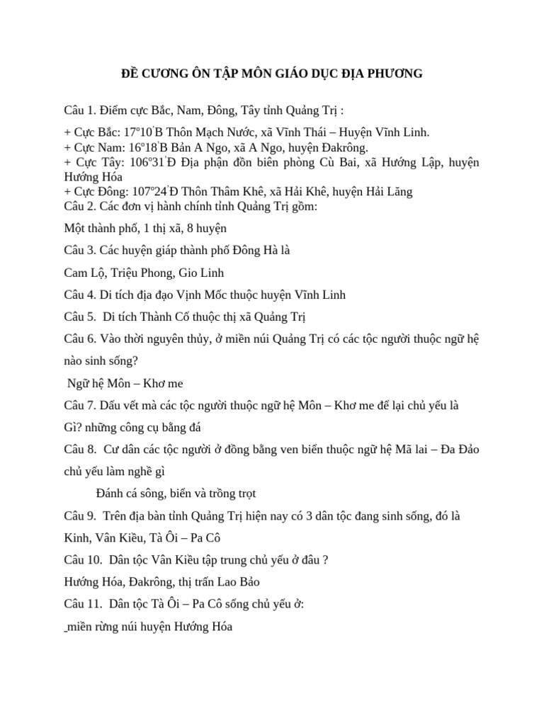 Đe Cuong GDDP 6 | PDF