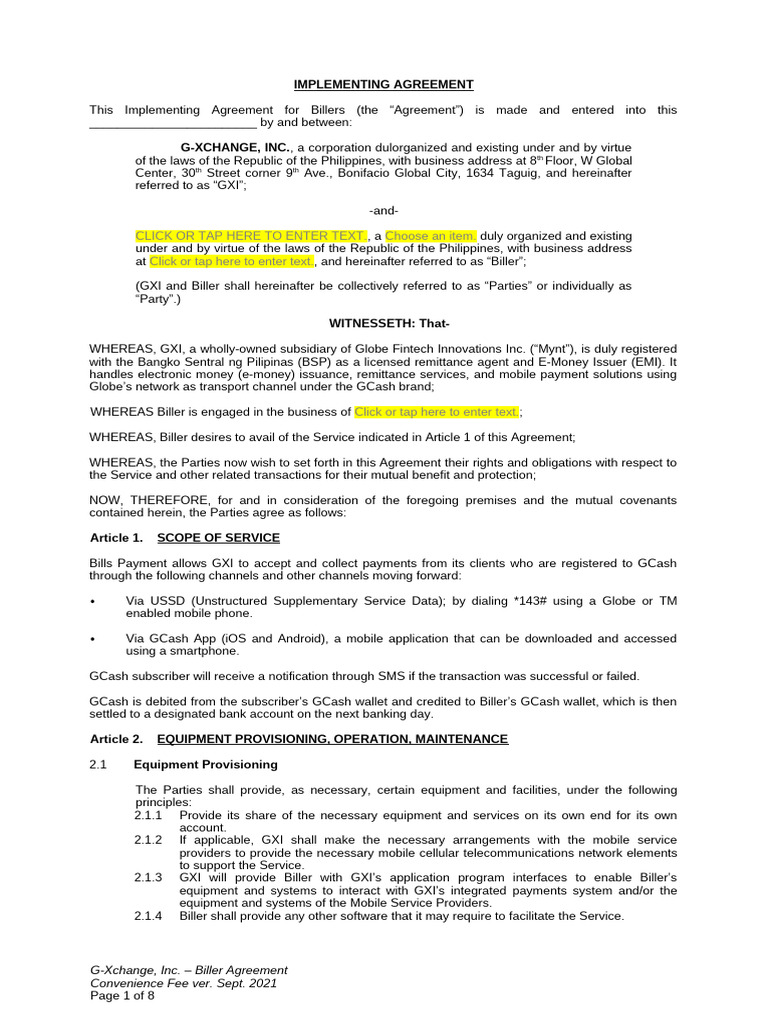 15 Fillable Word IA Biller (Convenience Fee Passed On To Customer) 9.3. ...