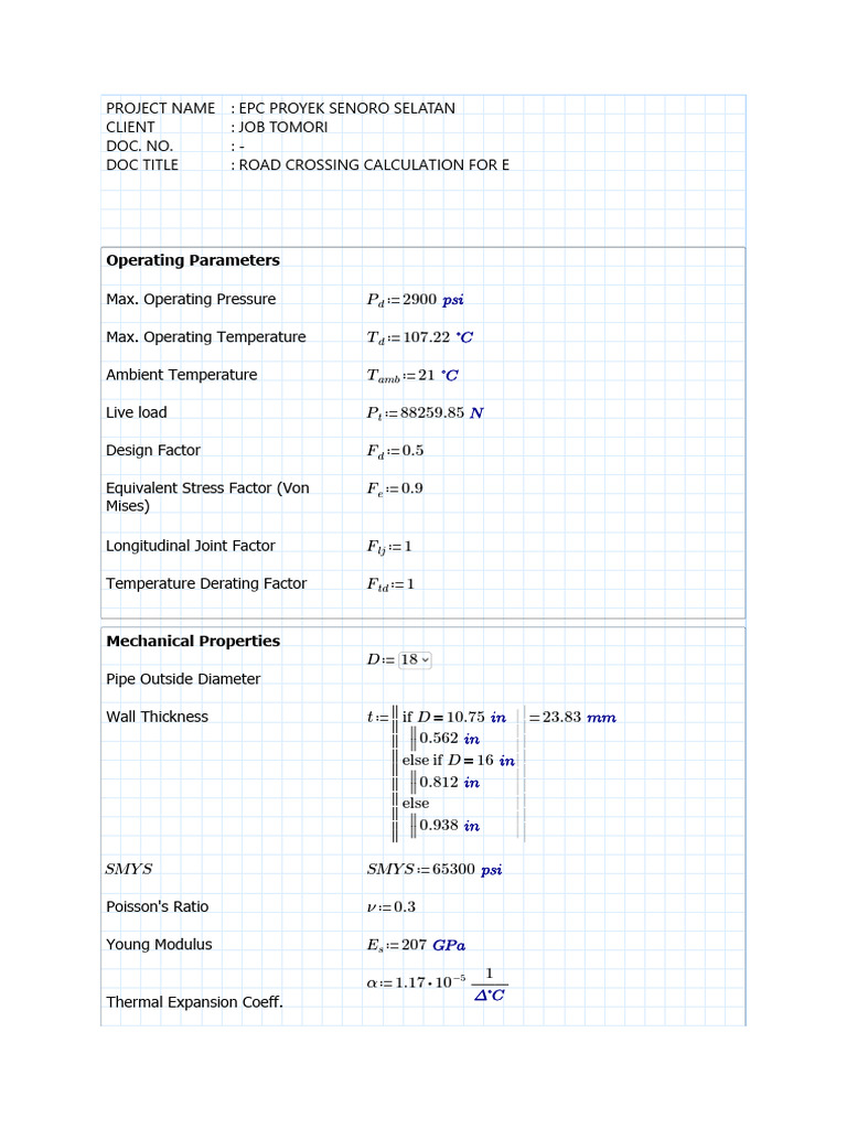 Road Crossing for Existing Pipe | PDF