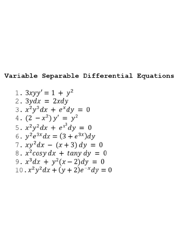 MATH3 - Worksheet 2 | PDF