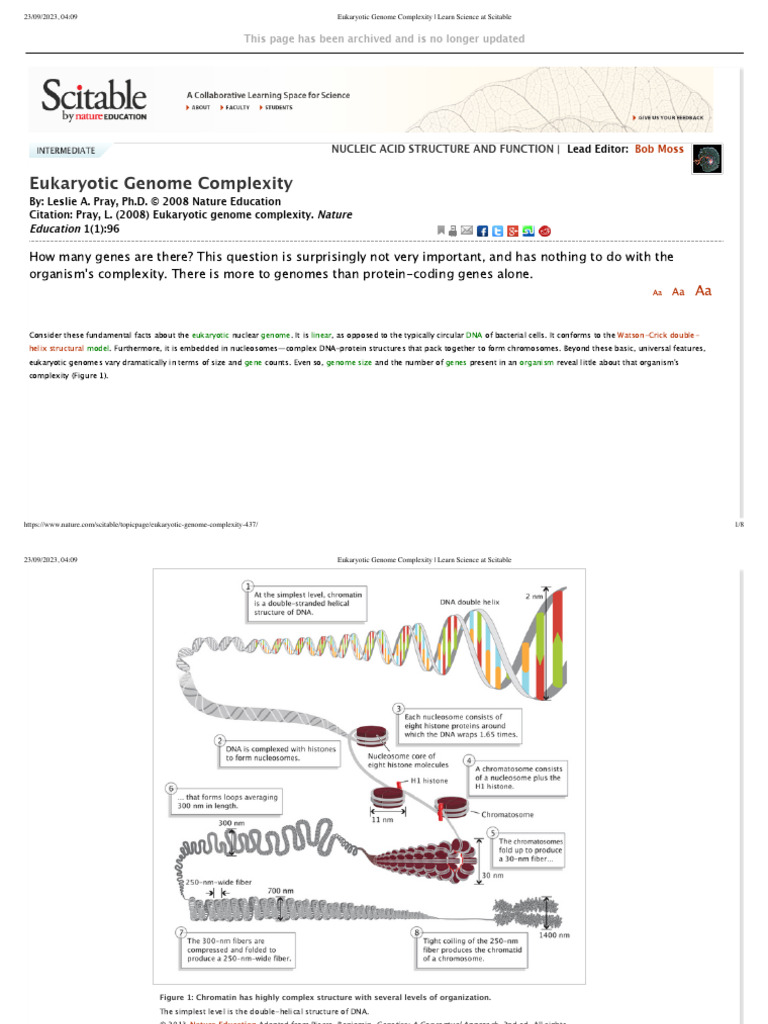 Eukaryotic Genome Complexity _ Learn Science at Scitable | PDF