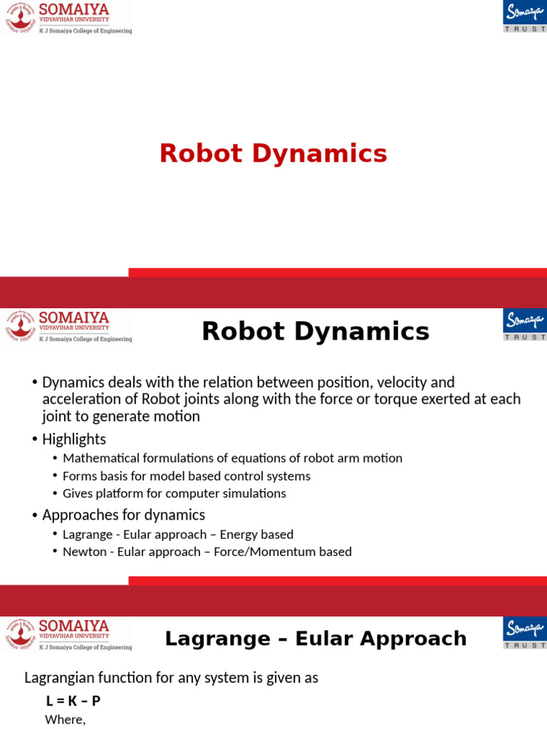 Robot Dynamics | PDF