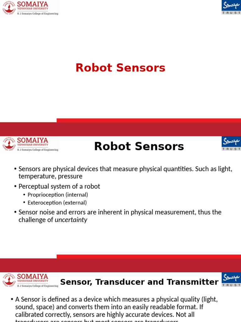 Robot Sensors | PDF