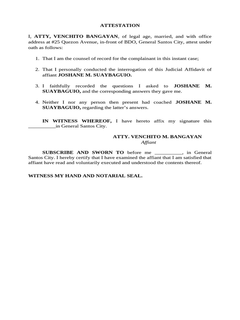 ATTESTATION | PDF
