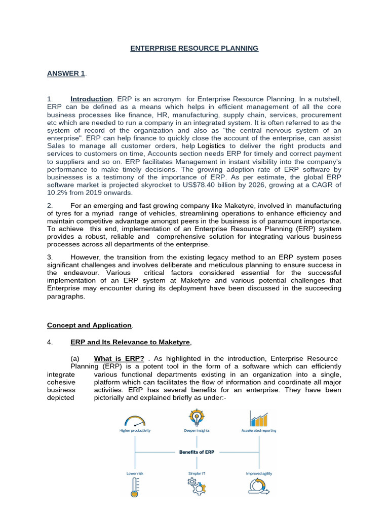 ERP Assignment Final | PDF