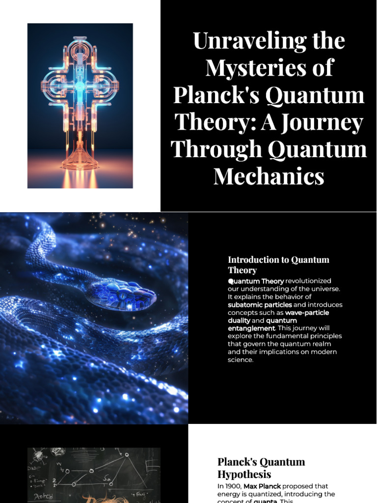 Slidesgo Unraveling The Mysteries of Plancks Quantum Theory A Journey Through Quantum Mechanics ...