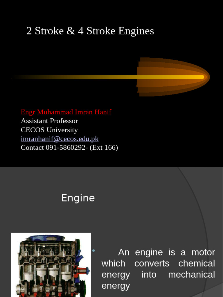 Lecture 03--2 and 4 Stroke Engine | PDF