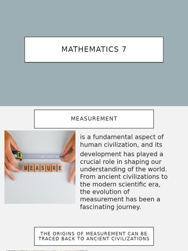 Mathematics 7- Measurement | PDF