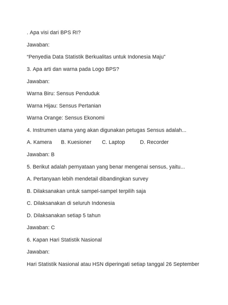 Soal BPS | PDF