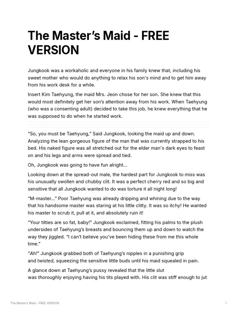 The Masters Maid | PDF