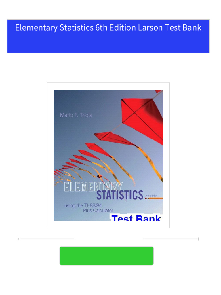 Elementary Statistics 6th Edition Larson Test Bank | PDF | Histogram ...