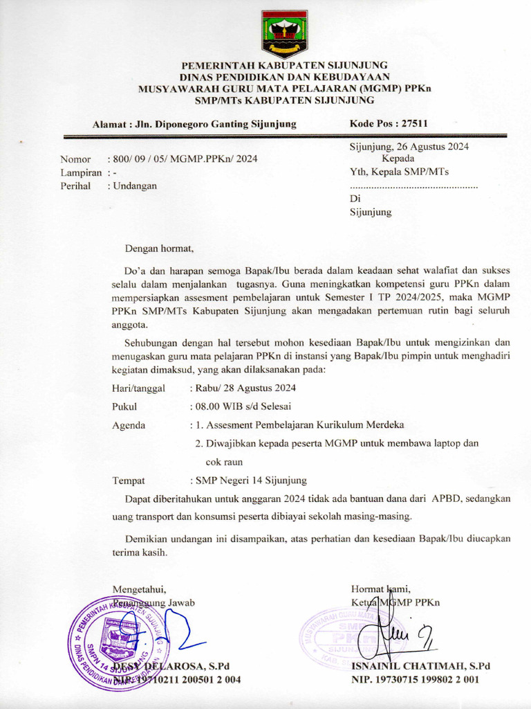 undangan anggota 28 agus | PDF