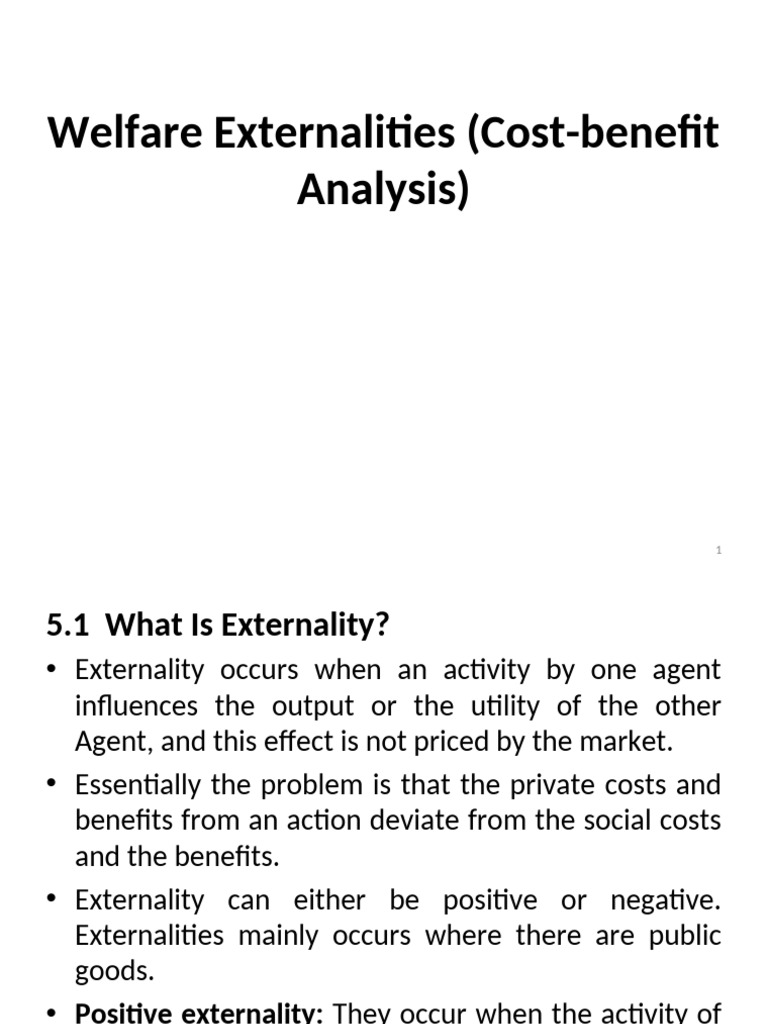 Topic 6 Welfare Externalities (Cost-Benefit Analysis) 2019 | PDF