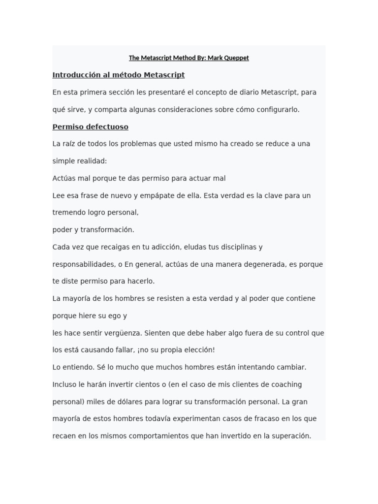 The Metascript Method Parte 1 | PDF