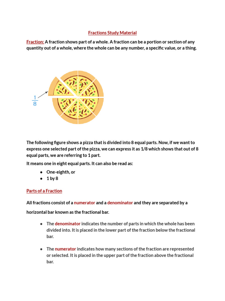 Fractions | PDF
