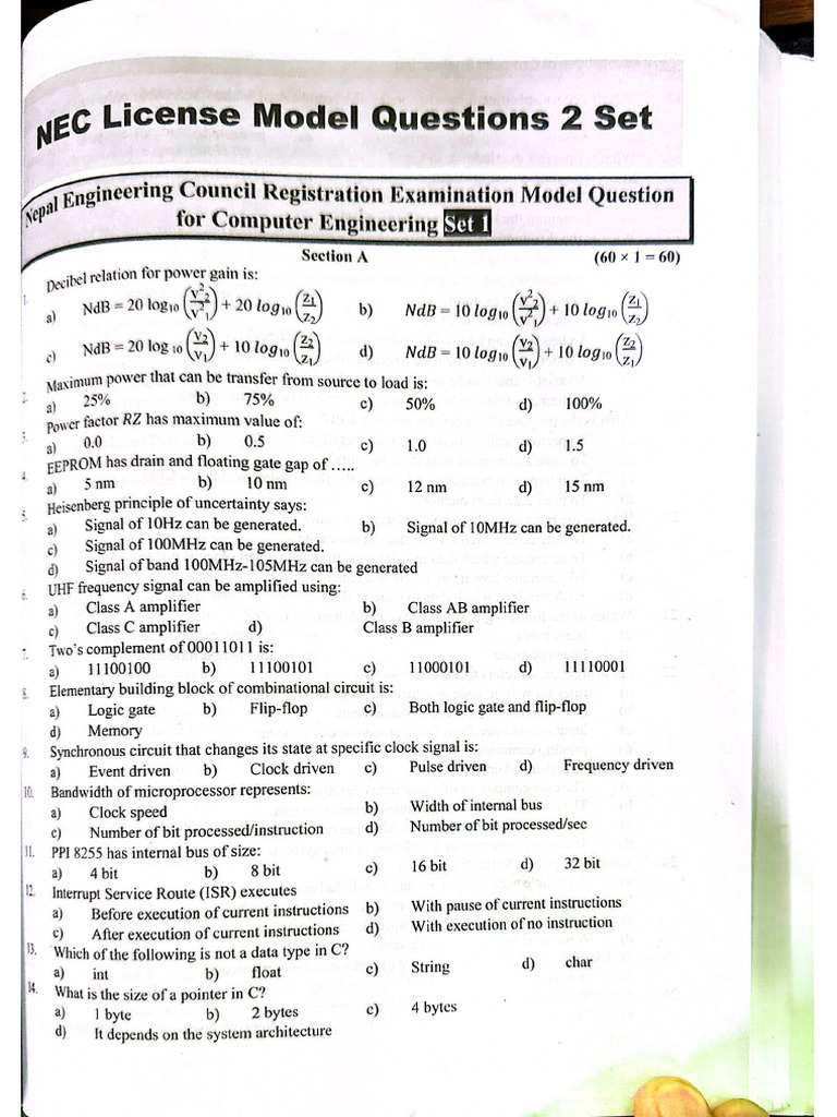 Sample Question (1) | PDF