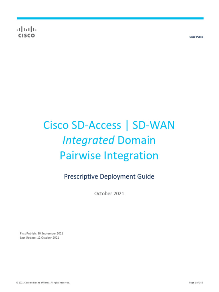 Cisco-SD-Access-SD-WAN-Integrated-Domain-Guide | PDF