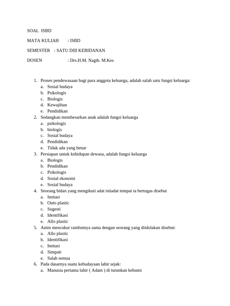 Soal Isbd | PDF