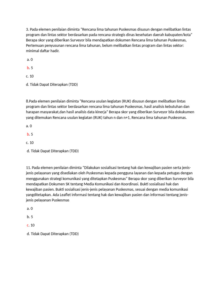 Try Out Bab 1 Puskesmas Skill Bu Susi | PDF