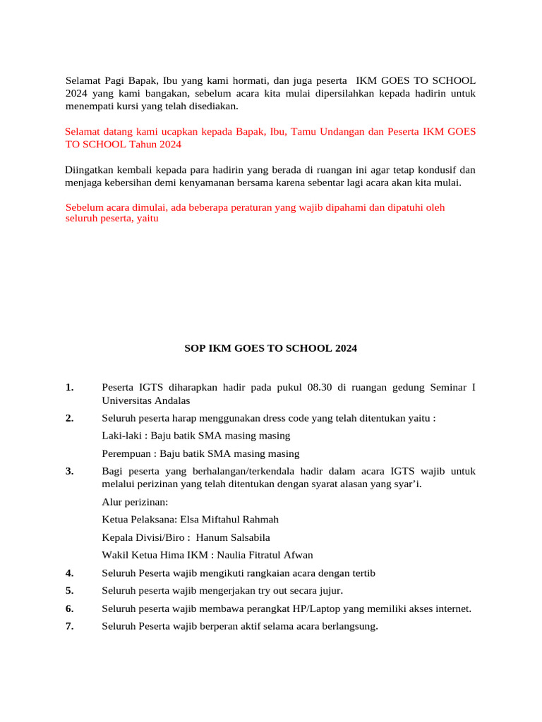 Cue Card MC Formal | PDF