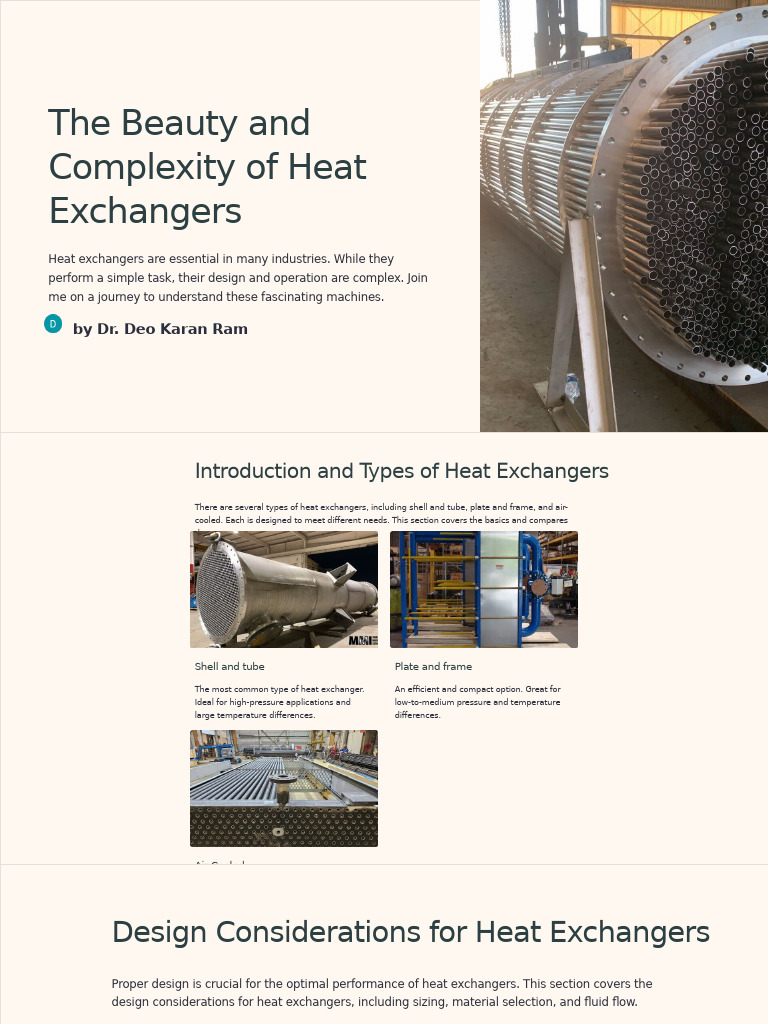 1.the Beauty and Complexity of Heat Exchangers | PDF