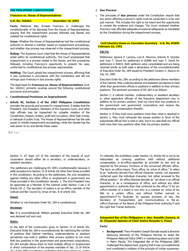 Consti Case Digest Final | PDF | Constitution | Ratification
