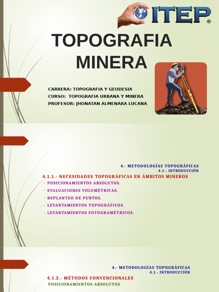 CLASE 05 -Topografia Minera | PDF