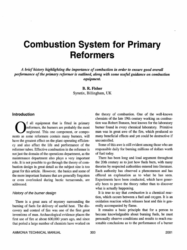 Aiche-41-030 Combustion System For Primary Reformers | PDF