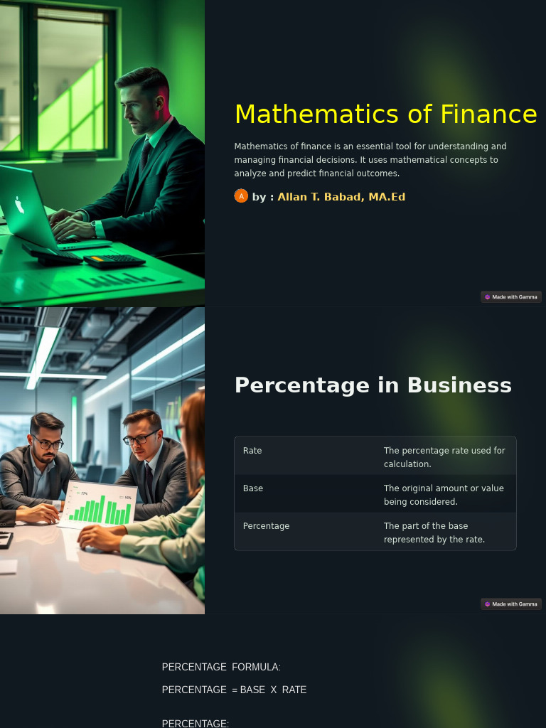 Mathematics of Finance Explained | PDF | Interest | Compound Interest