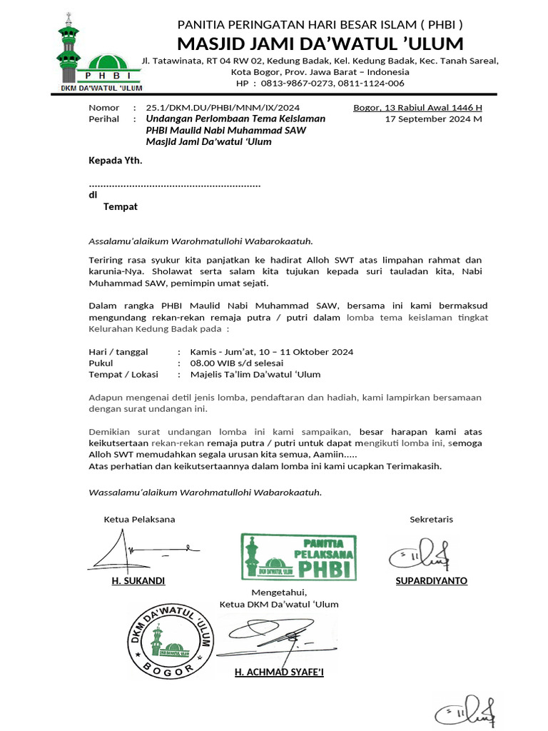 26 Undangan Lomba | PDF