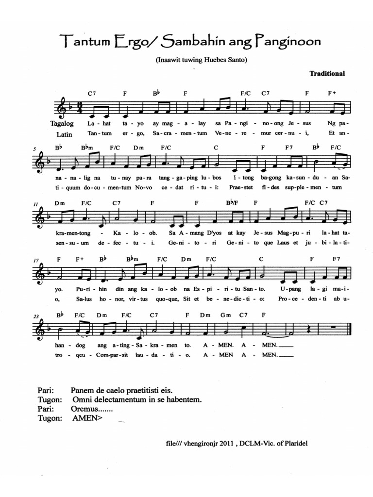 Toaz - Info Tantum Ergo Sambahin Ang Panginoon PR | PDF