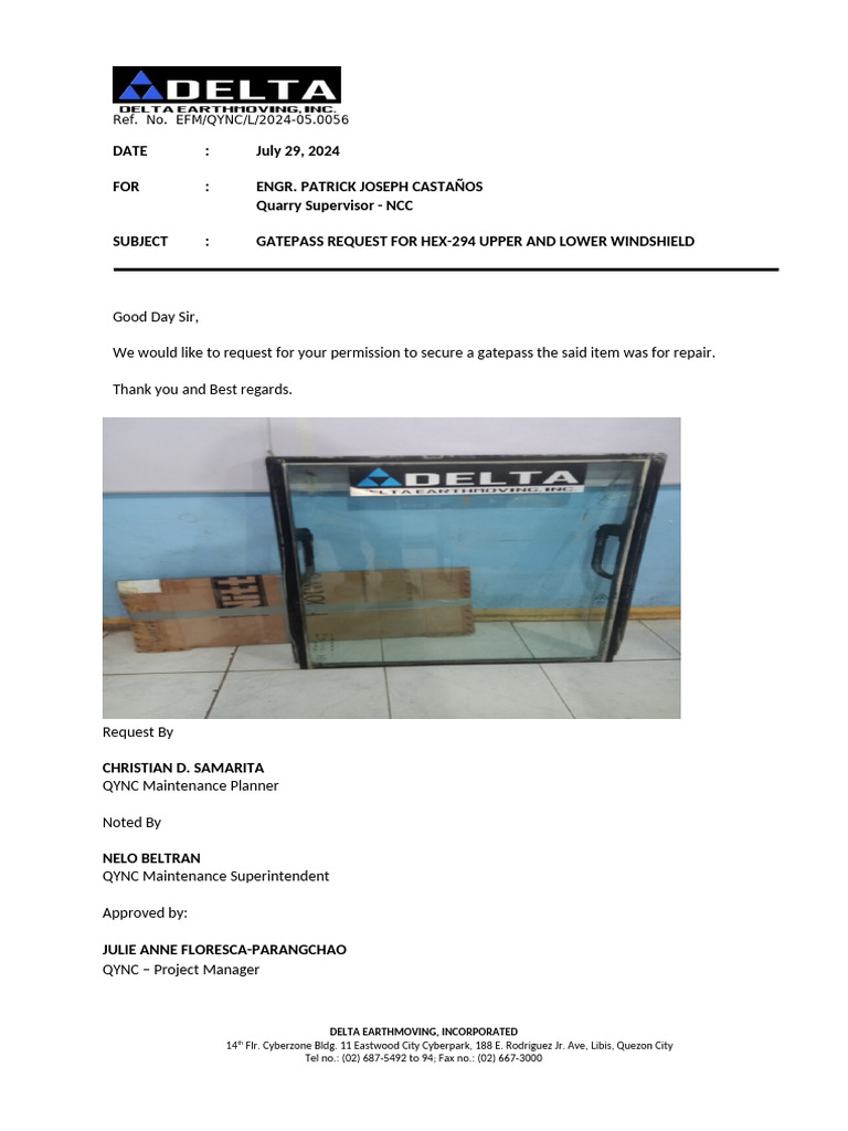 Gatepass Request | PDF