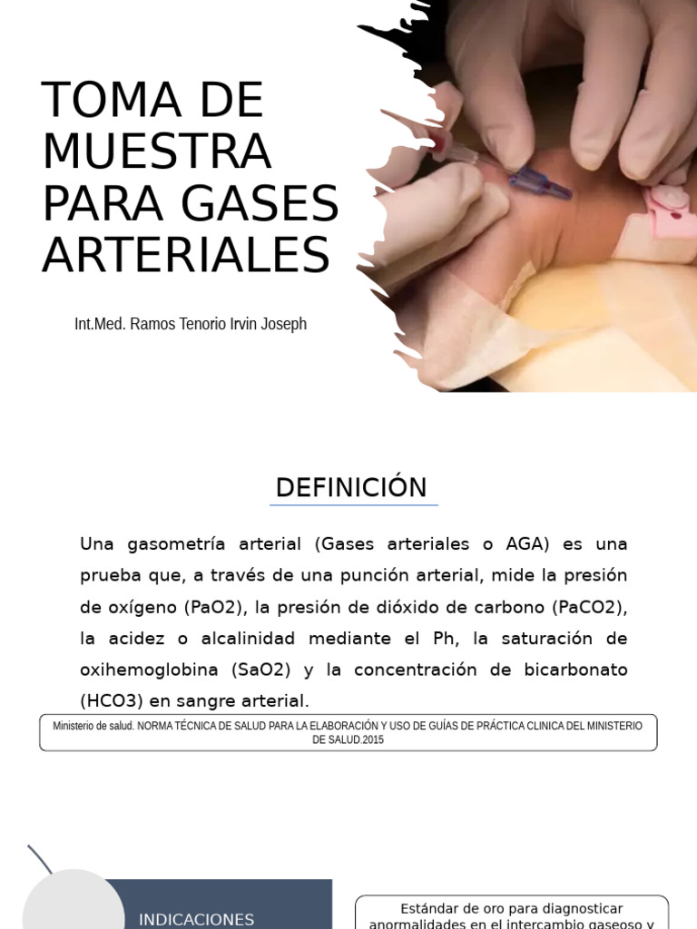 Toma de Muestra para Gases Arteriales | PDF