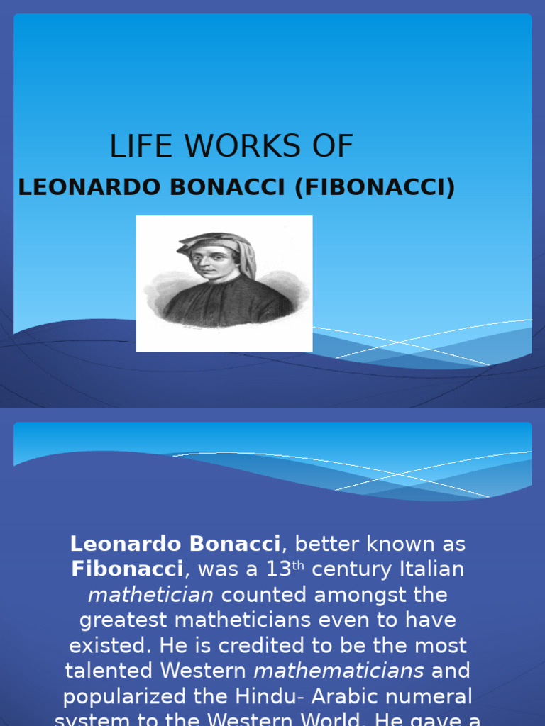 Life & Works of Fibonacci | PDF