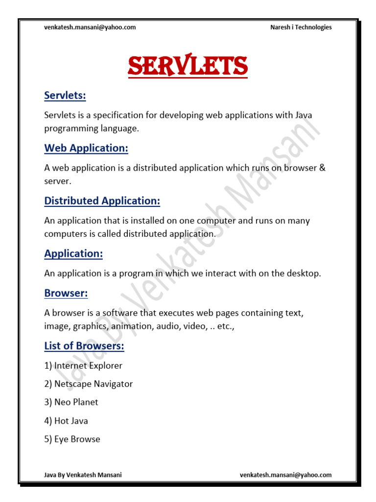Servlets Part 1 | PDF