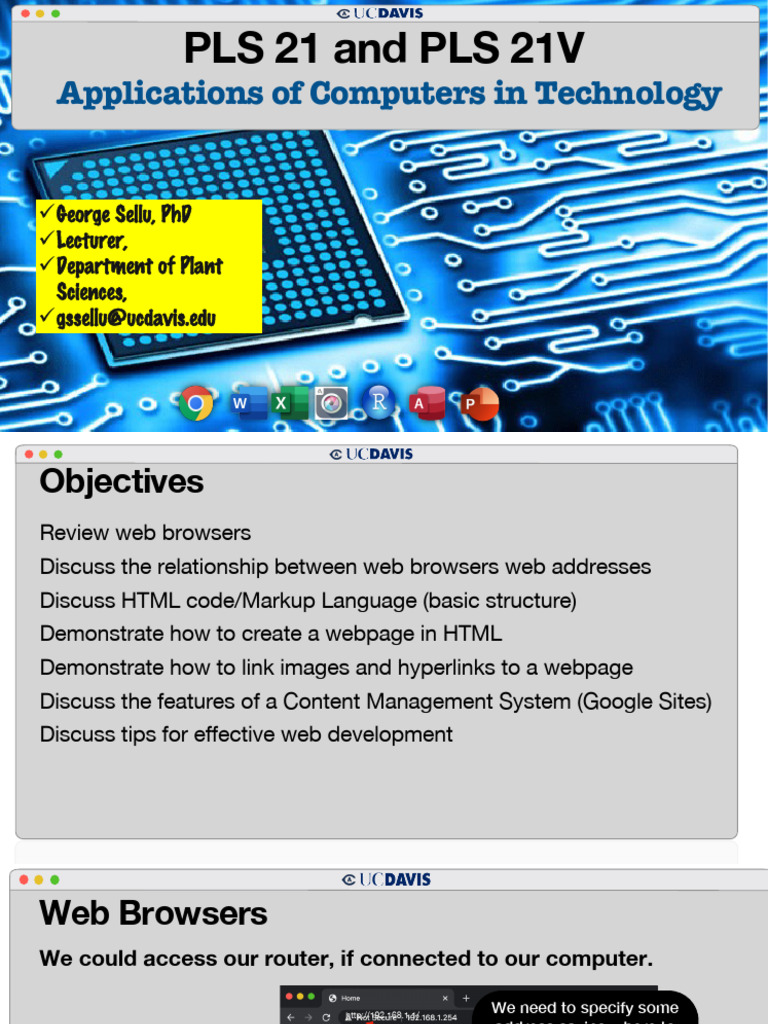 PLS21 FA'24 Lecture3 Websites GS | PDF | World Wide Web | Internet & Web