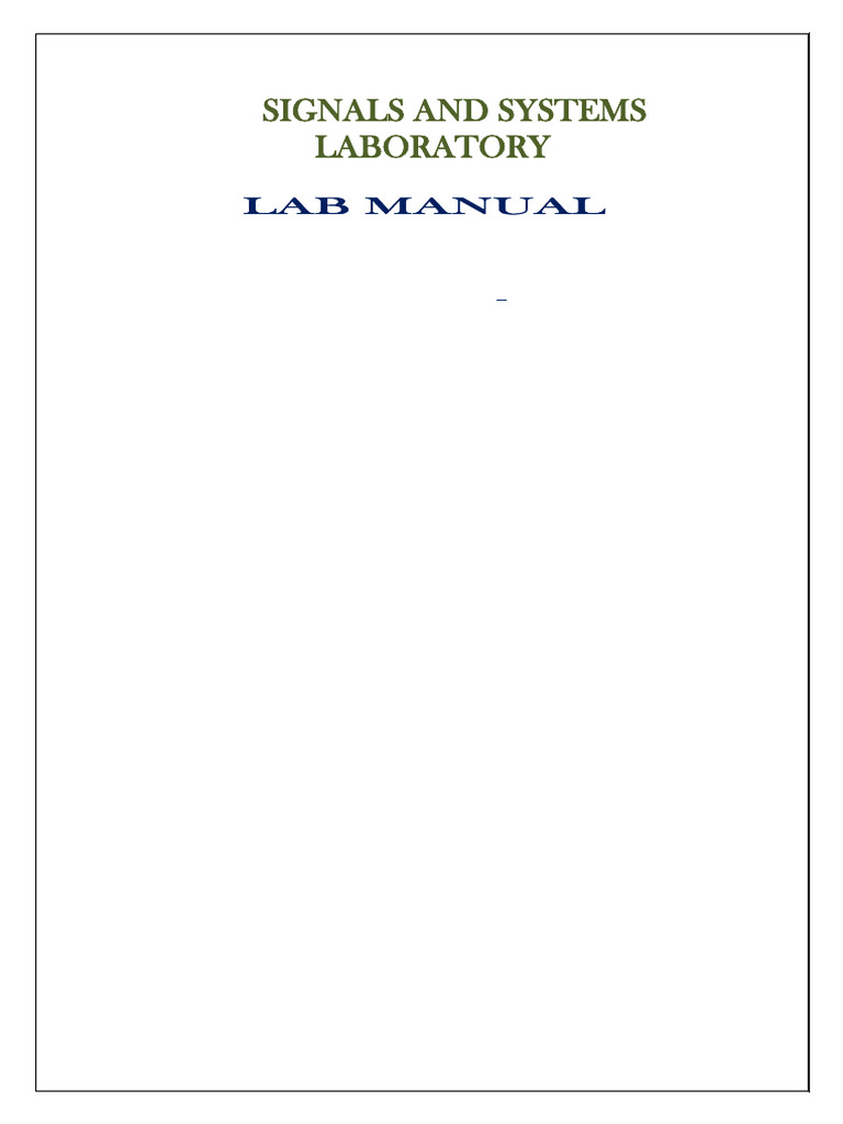 S&S Lab Manual | PDF