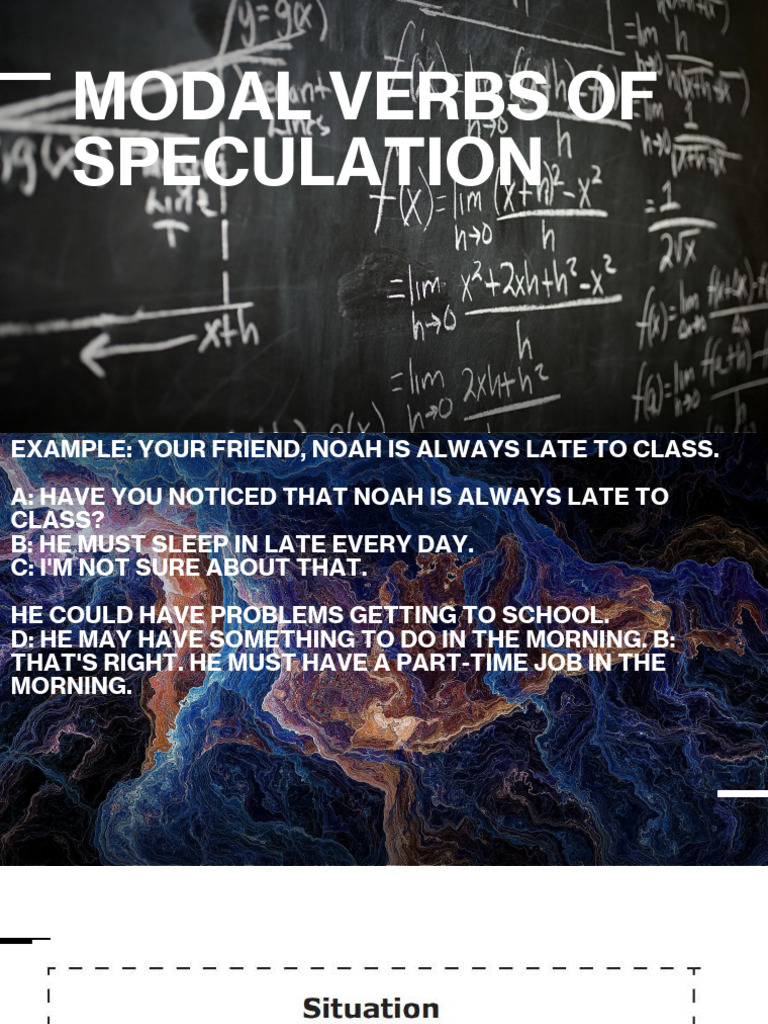 Modal Verbs of Speculation | PDF