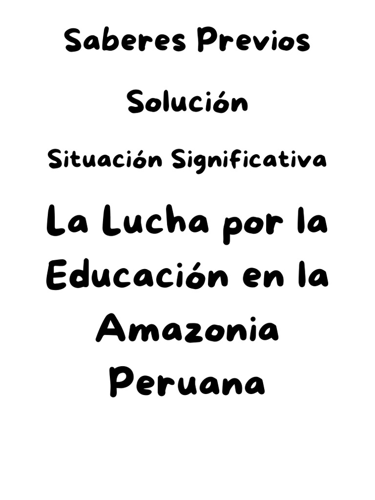 Saberes Previos | PDF